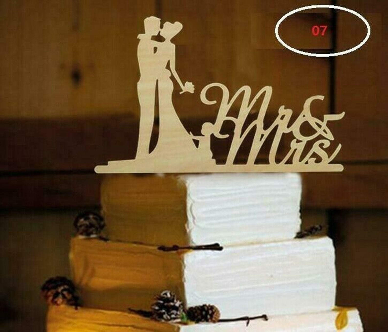 Wooden Cake Topper Laser Cut Rustic Wood Wedding Reception | Etsy