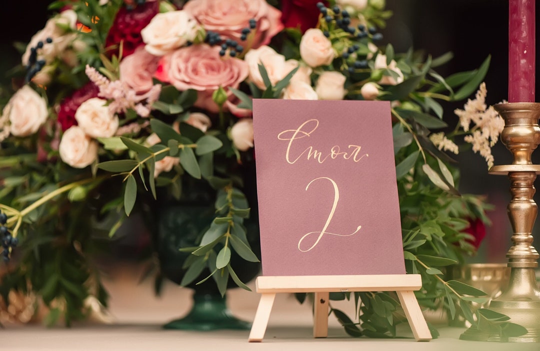 Table Number Sign Stand Mini Wooden Tabletop Easels - Etsy UK