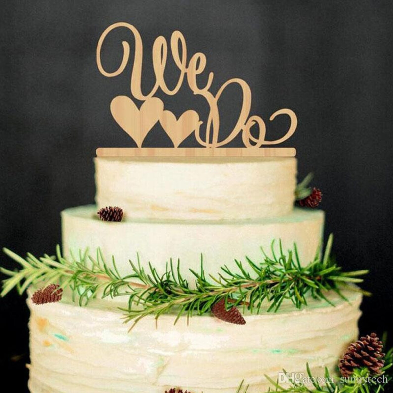 Wooden Cake Topper Laser Cut Rustic Wood Wedding Reception | Etsy