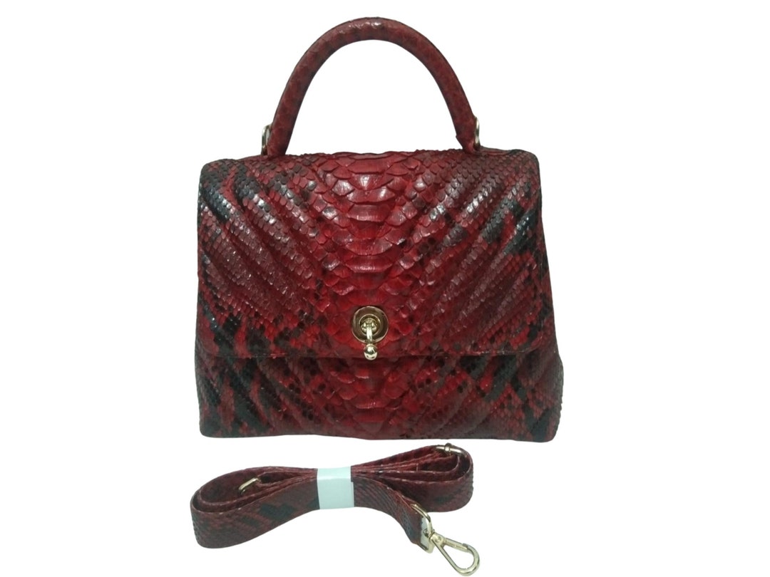 Real Snakeskin Leather Handbag for Women - Etsy