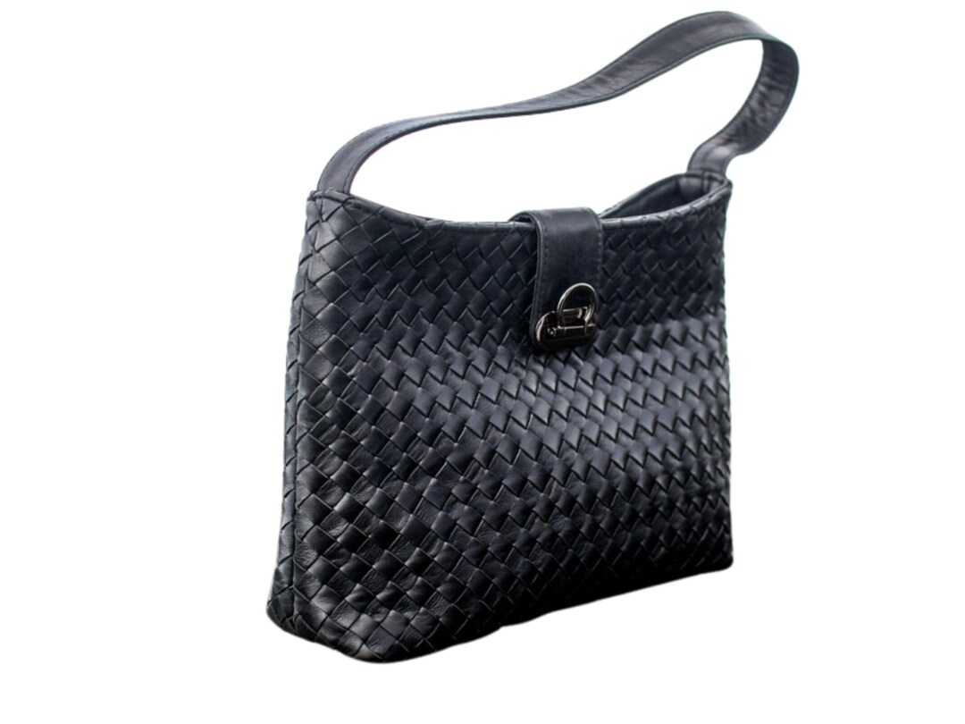 French Style Inspired Leather Woven Bag - Fashionable & Functional - Etsy