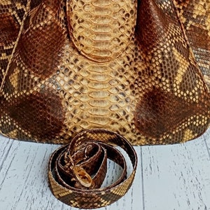 Genuine Python Snakeskin Leather Brown Tote Bag for Women - Etsy UK