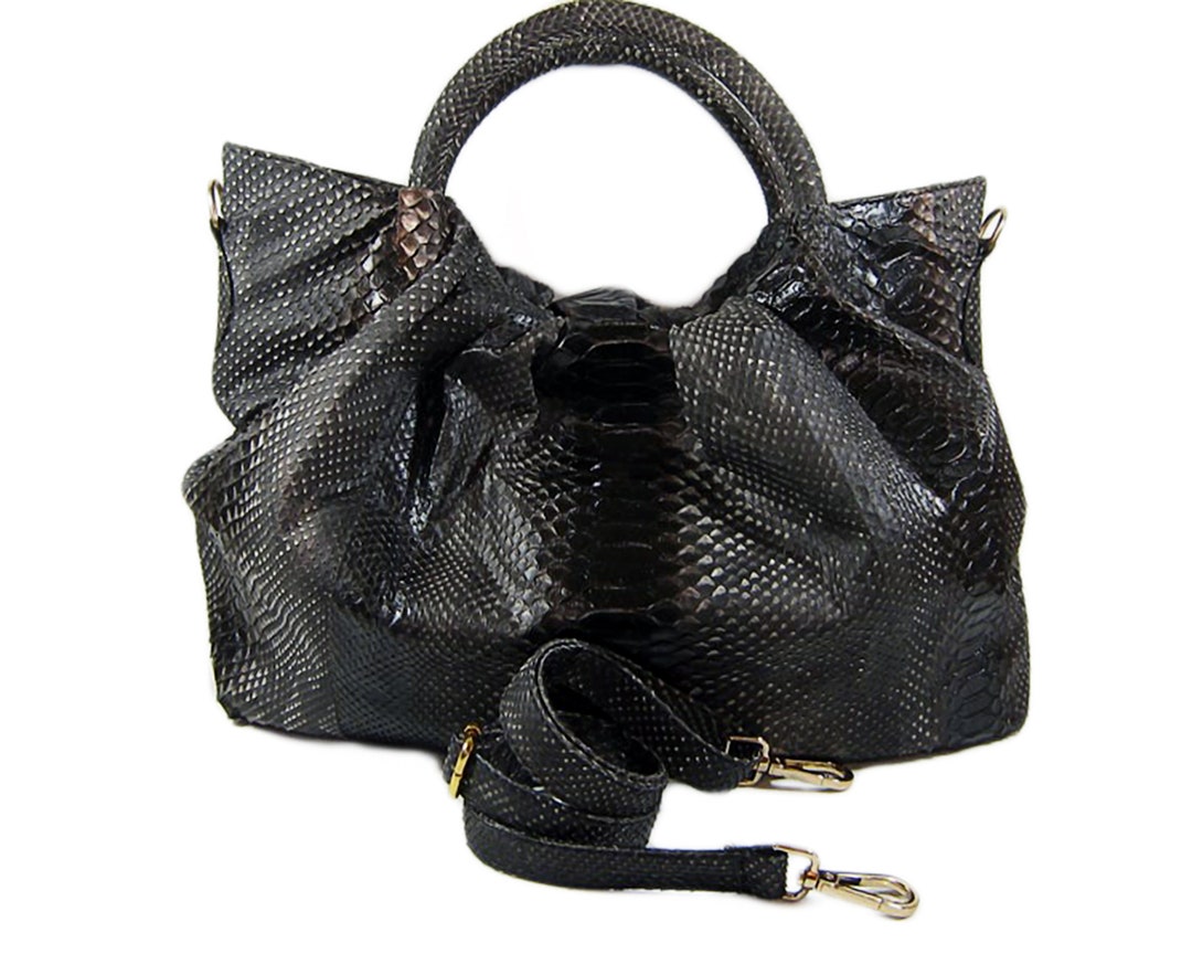 Crossbody Hobo Bag Genuine Python Snakeskin Leather - Etsy