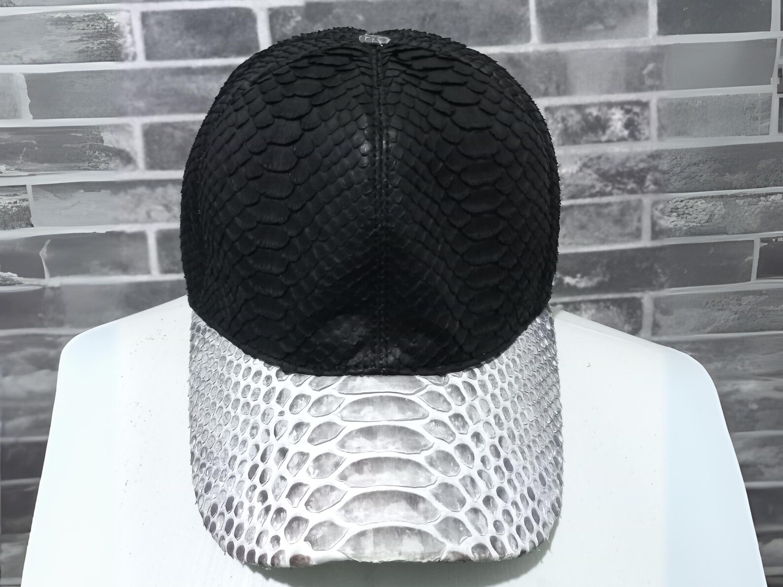 Genuine Python Snakeskin Trucker Hat: Leather Accent Cap - Etsy