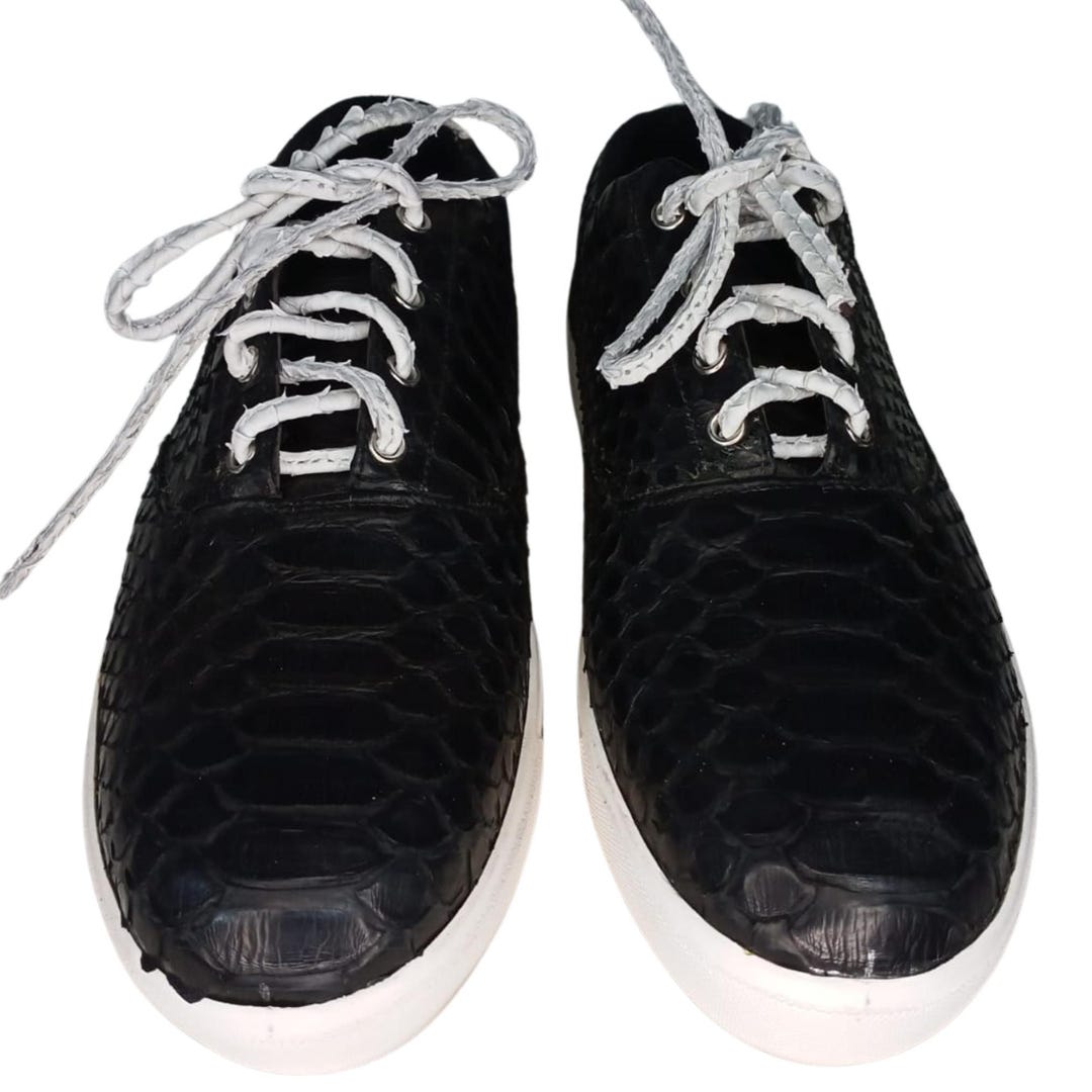 Genuine Snake Skin Sneakers Walking Shoes - Etsy