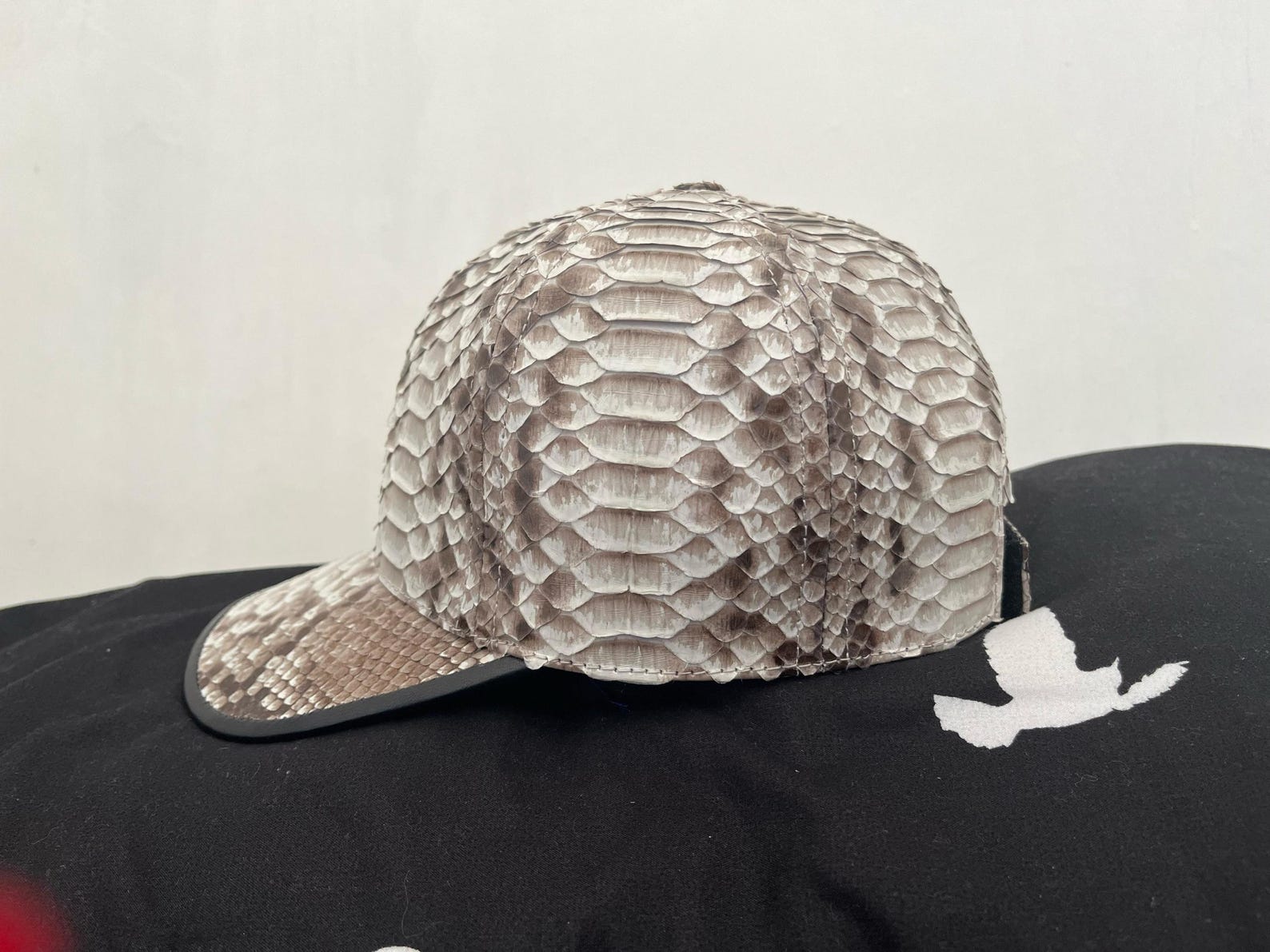 Genuine Python Snakeskin Trucker Hat: Leather Accent Cap - Etsy