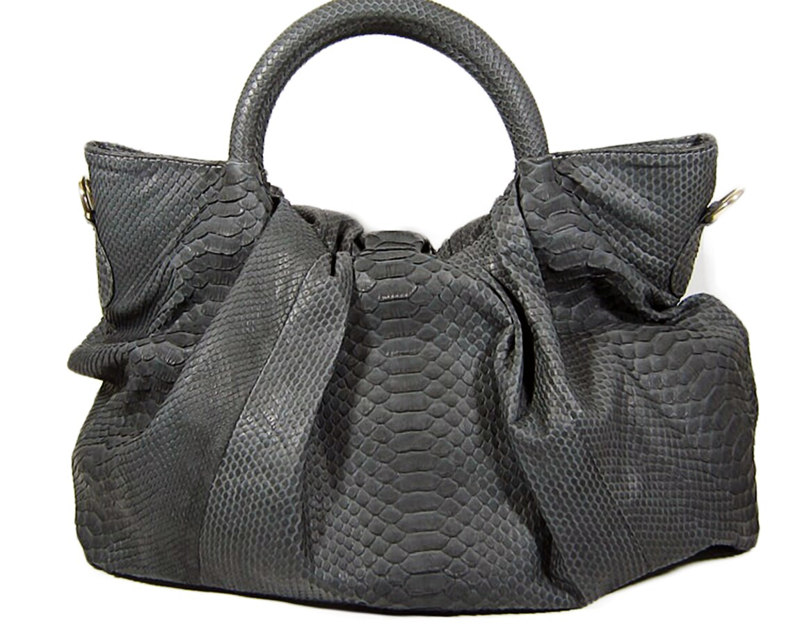 Crossbody Hobo Bag Genuine Python Snakeskin Leather - Etsy