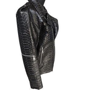 Men's Motorcycle Jacket Genuine Black Python Snakeskin Leather - Etsy