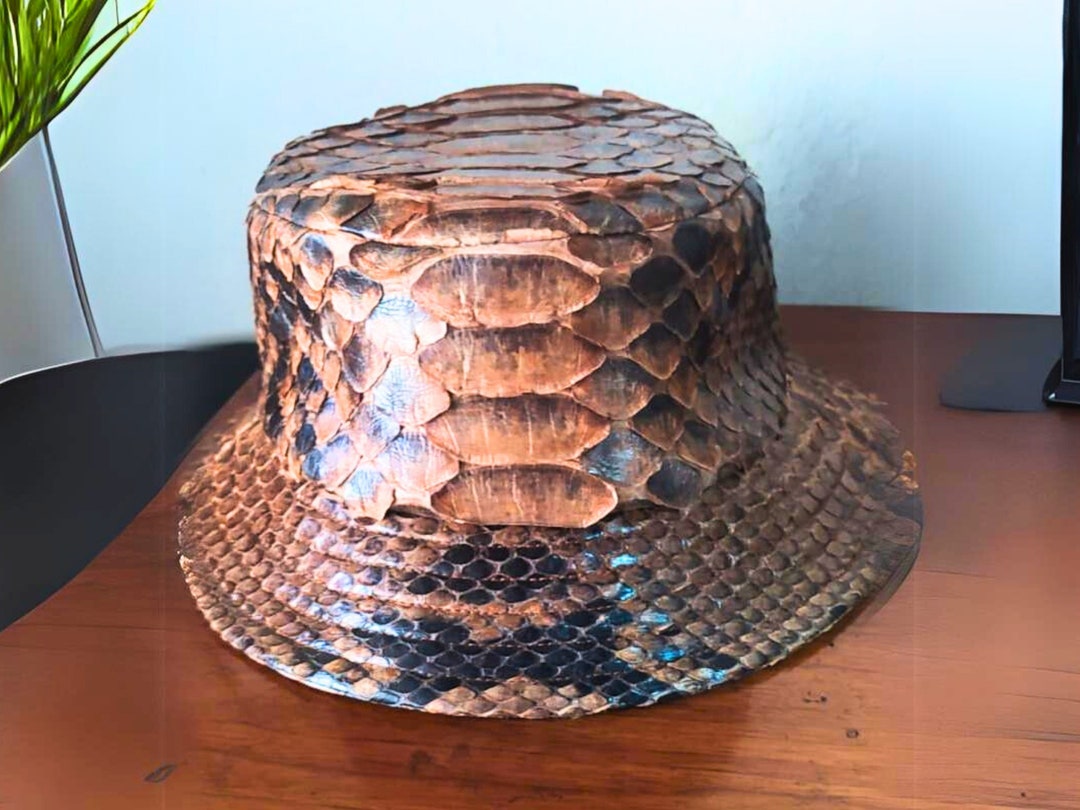 Snakeskin Bucket Hat - Etsy