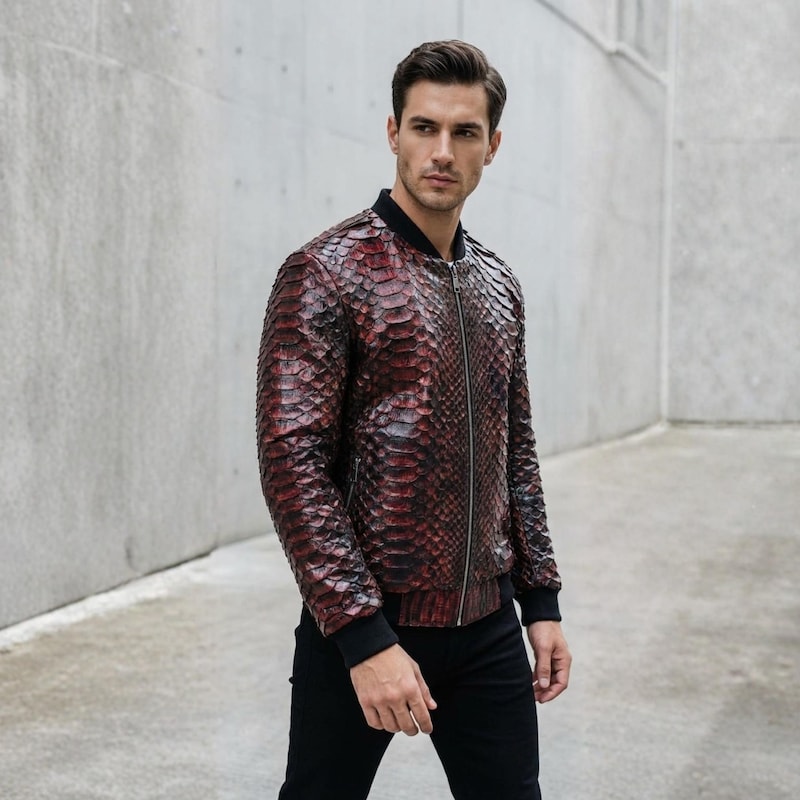 Genuine Python Jacket Men - Etsy