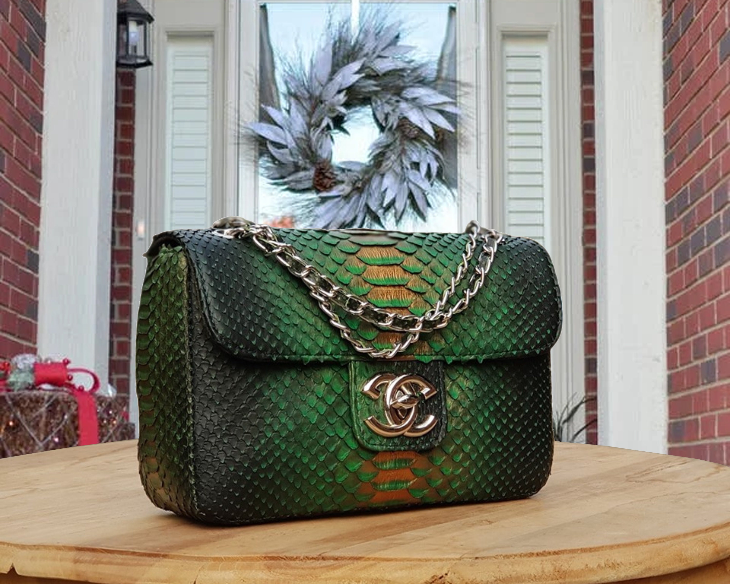 Genuine Glossy Snakeskin Python Purse Shoulder Evening Handbag - Etsy