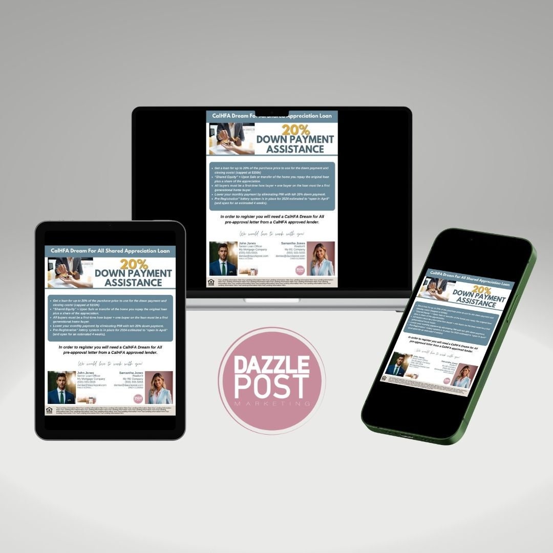 Calhfa Flyer Brochure, Loan Officer, Real Estate Marketing Template ...