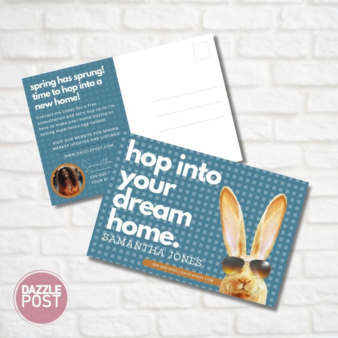 Easter Day Real Estate Postcard, Realtor Postcards, Real Estate ...