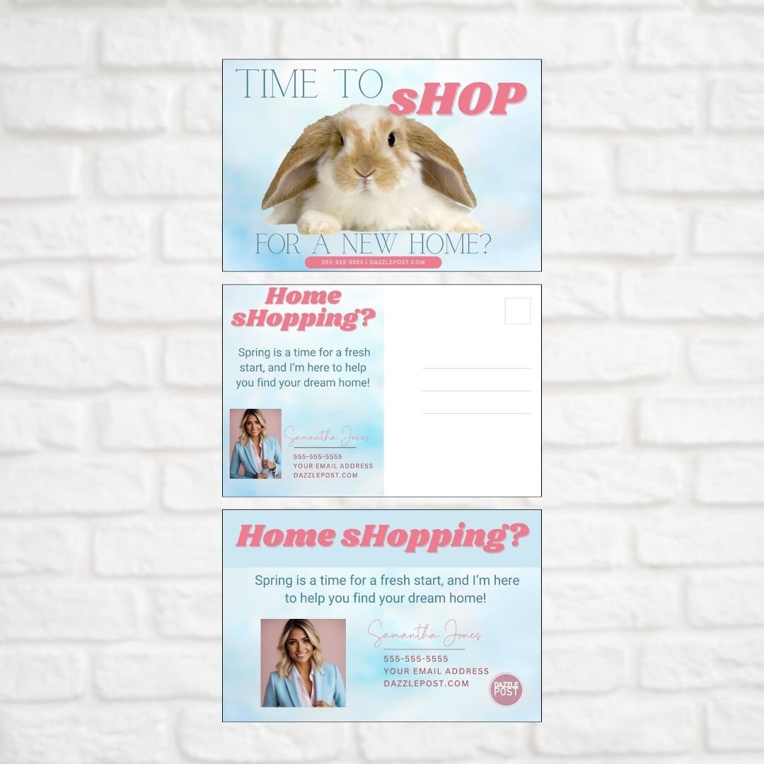 Easter Real Estate Postcard, Realtor Spring Postcards, Real Estate ...