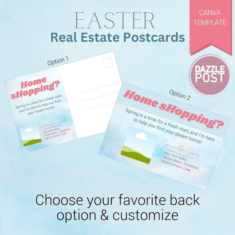 Easter Real Estate Postcard, Realtor Spring Postcards, Real Estate ...