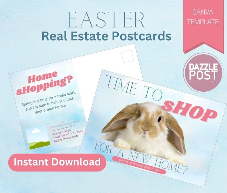 Easter Real Estate Postcard, Realtor Spring Postcards, Real Estate ...