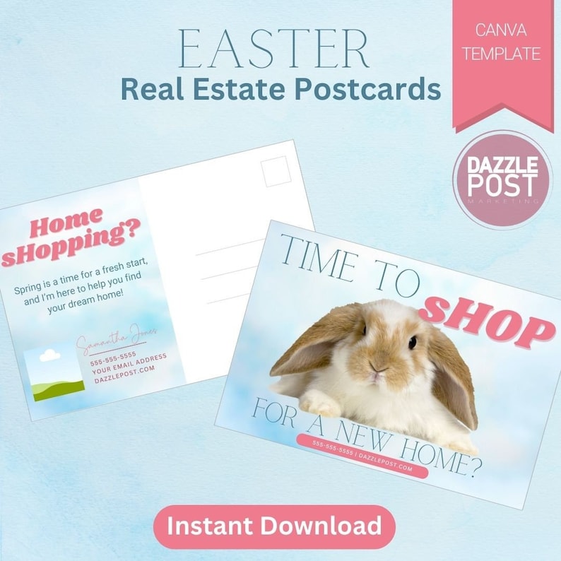 Easter Real Estate Postcard, Realtor Spring Postcards, Real Estate ...
