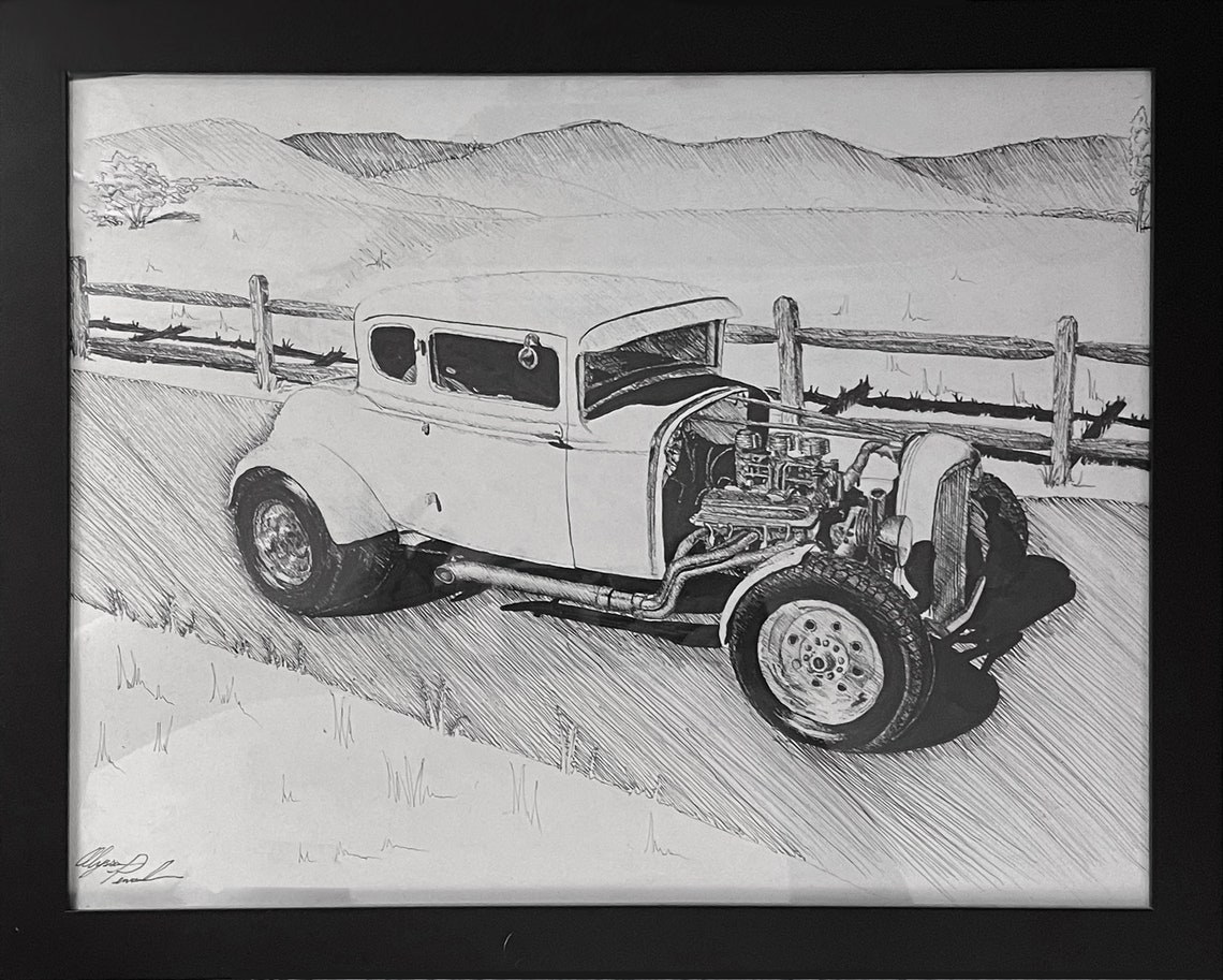 Custom Pen & Ink Car Rendering - Etsy