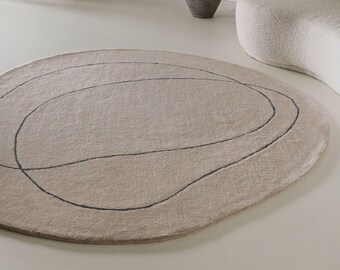 Bespoke Bohemian Circle Minimalist Rug - Etsy