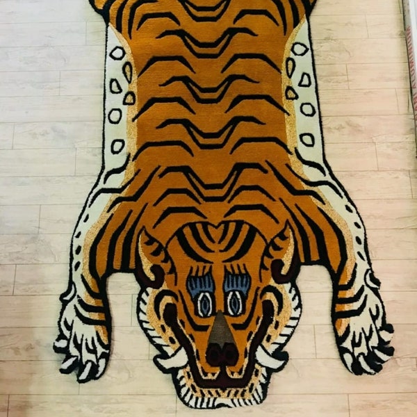 Tiger Rug - Etsy