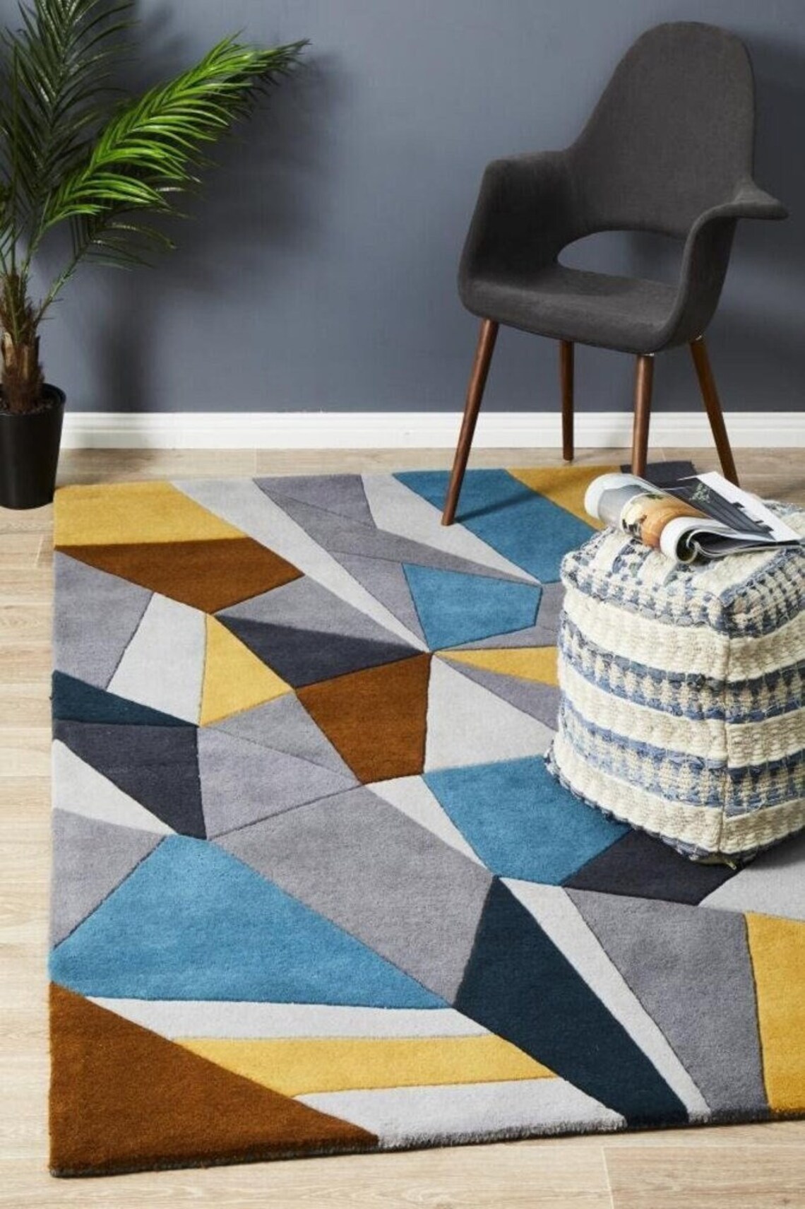 Modern Electric Design Hand Tufted Multi Colored Area Rug 100% - Etsy