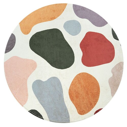 Round Designer Hand-tufted 100% Wool Area Rug for Homeliving - Etsy