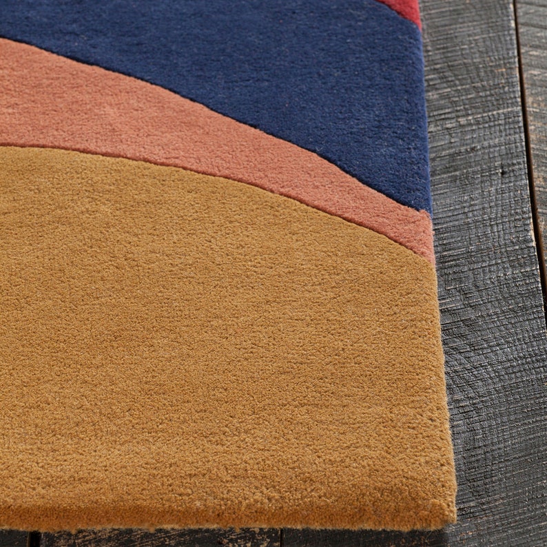 Triadic Handmade Hand Tufted Rug 100% Woolen Designer Rug 3x5 - Etsy