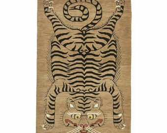 Handmade Tibetan Hand Tufted Rug 100% Woolen/tibetan Tiger Rug 2x3 3x5 ...