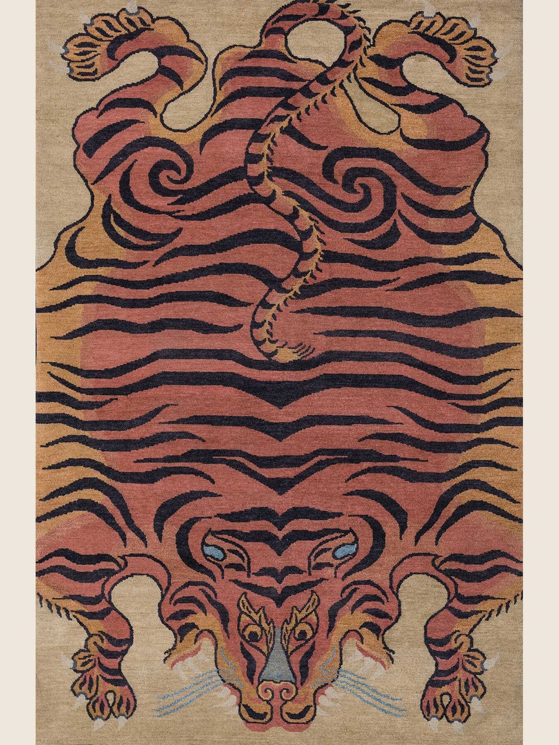 Handmade Tibetan Hand Tufted Rug 100% Woolen/tibetan Tiger Rug - Etsy