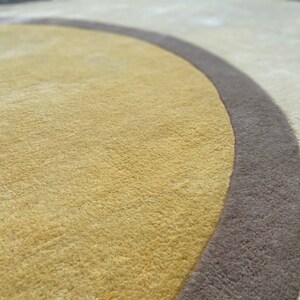 Round Modern Hand-tufted 100% Wool Area Rug for Home,living Room,guest ...