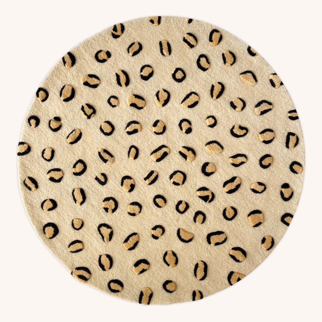 Round Antelope Hand-tufted 100% Wool Area Rug for Home,living Room ...