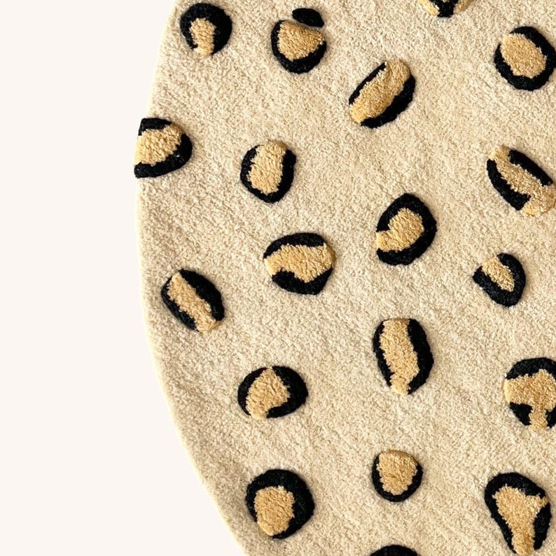 Round Antelope Hand-tufted 100% Wool Area Rug for Home,living Room ...