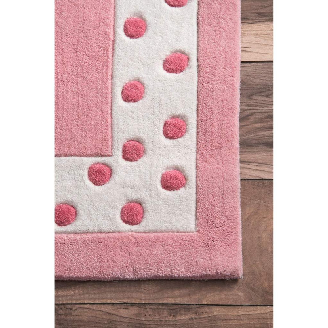 Hand Tufted Pearl Dot Multi Colored Dotted Rug Pink Base Rug - Etsy
