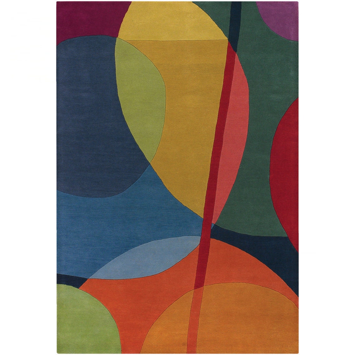 Triadic Handmade Hand Tufted Rug 100% Woolen Designer Rug 3x5 - Etsy