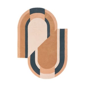 Handmade Irregular Shape Hand Tufted Oval Rug 100% Woolen Rug 2x3 3x5 ...