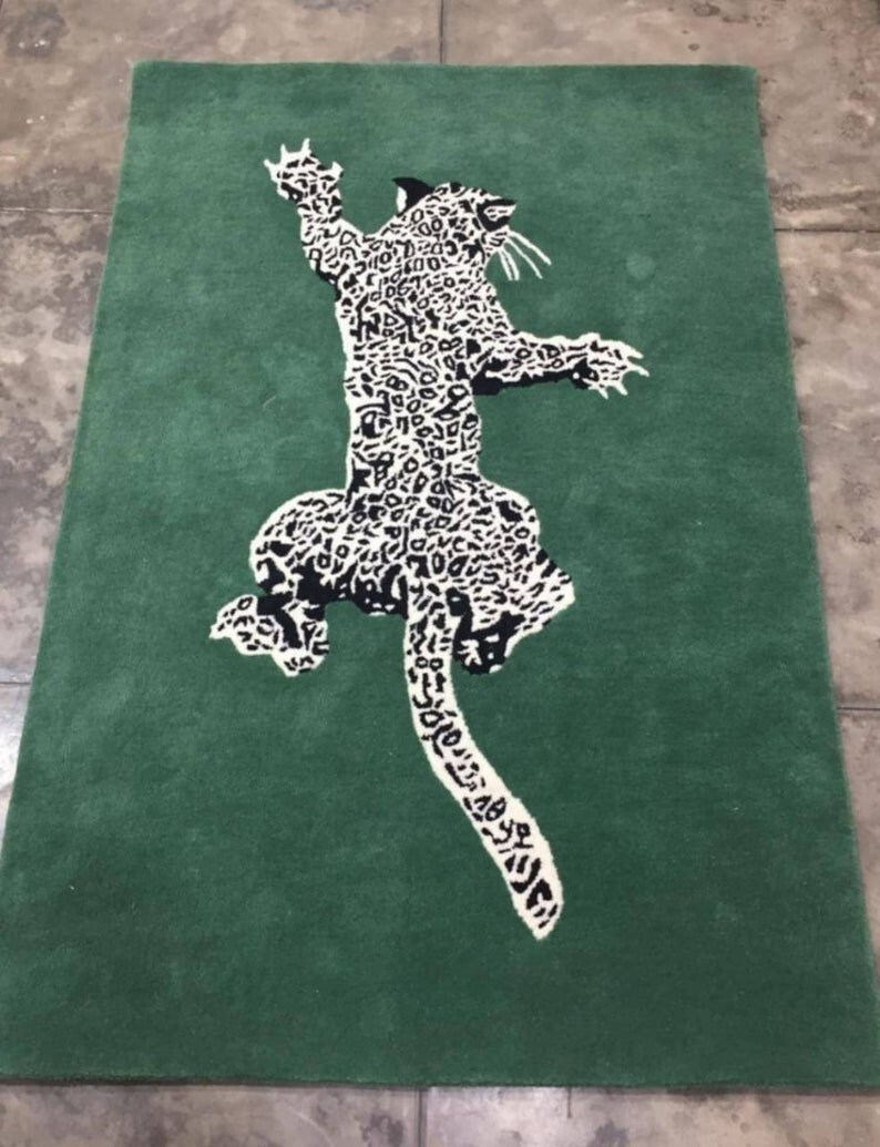 HAND TUFTED CARPET Tibetan Tiger Wool Carpet Leopard Skin - Etsy