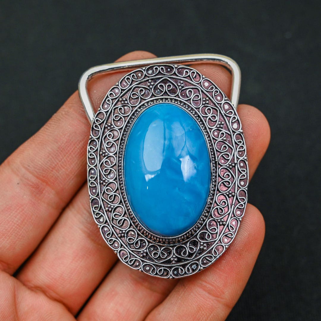 Owyhee Opal Belt Buckle, 925 Sterling Silver Belt Buckle, Handmade Belt ...