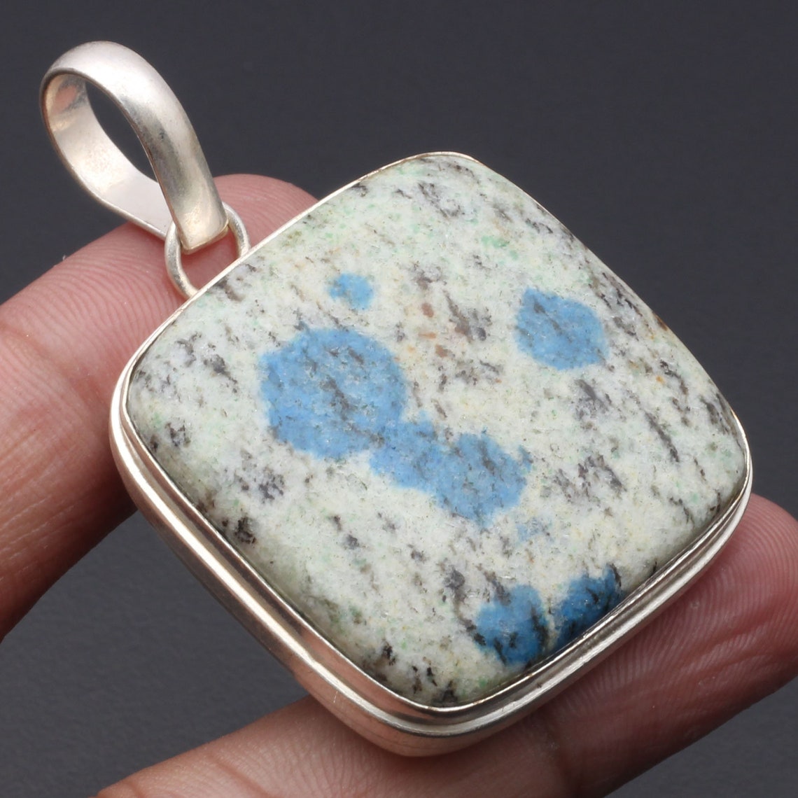 K2 Blue Jasper Gemstone Pendant Jewellery Pendant Woman | Etsy