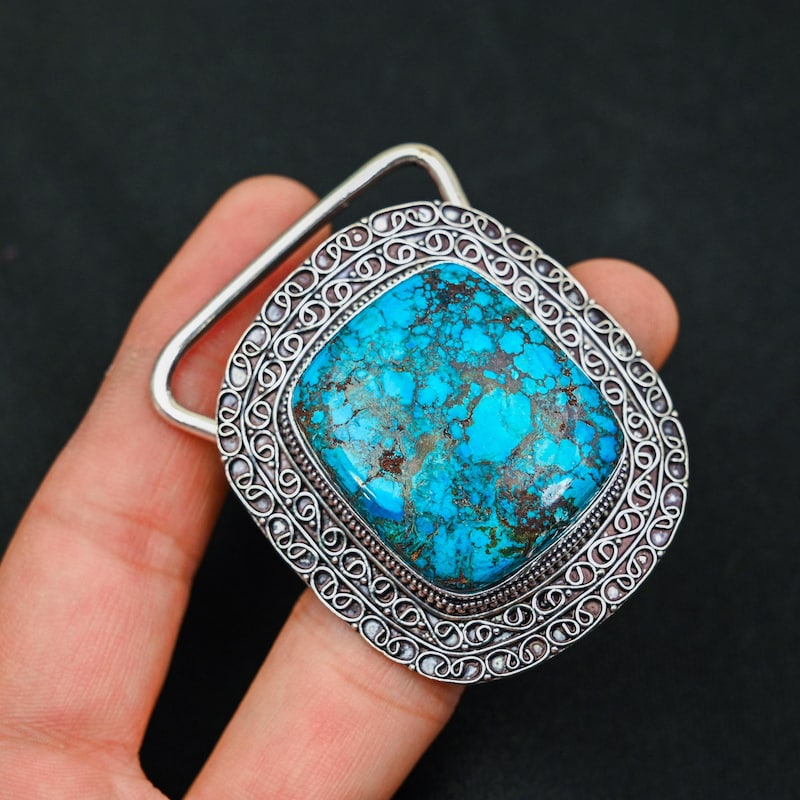 Turquoise Belt Buckle - Etsy
