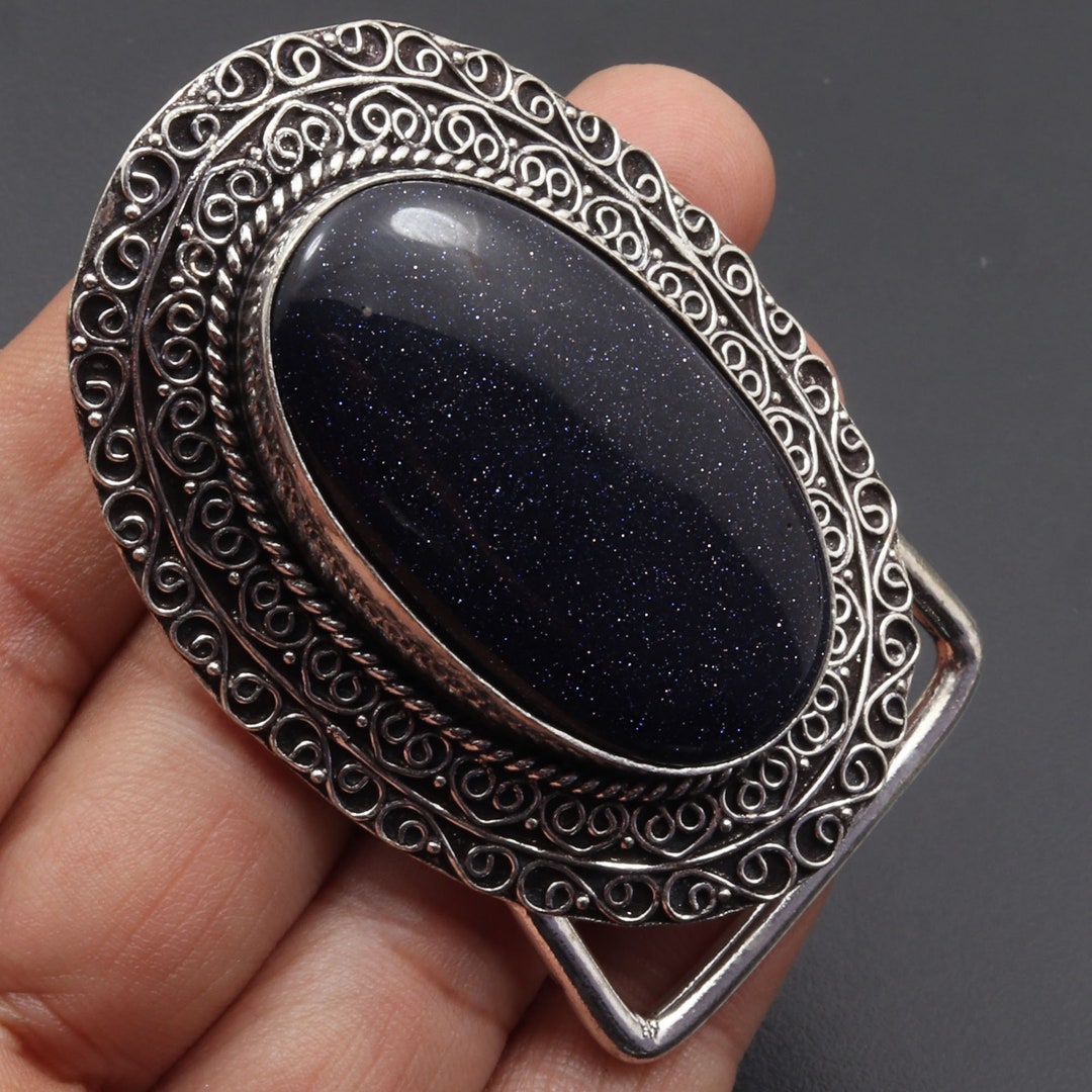 Sunstone Belt Buckle, Gemstone Belt Buckle Sterling Silver Plated Belt ...