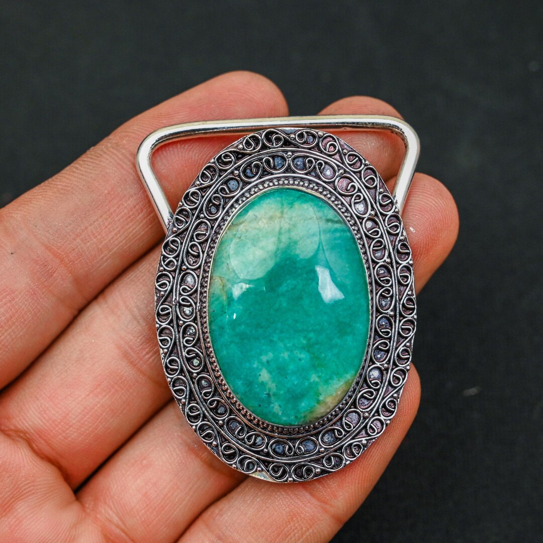 Aquamarine Belt Buckle, 925 Sterling Silver Belt Buckle, Handmade Belt ...