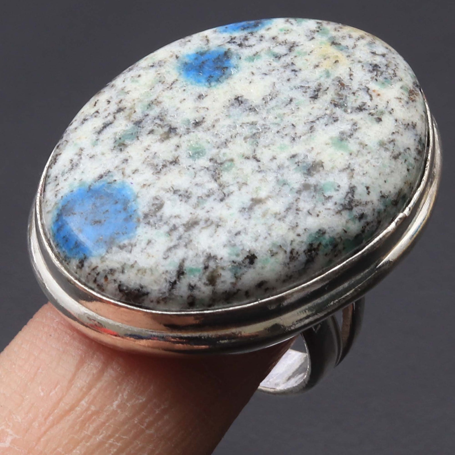 K2 Blue Azurite Gemstone Ring Jewellery Ring 3 X Ring Lots | Etsy