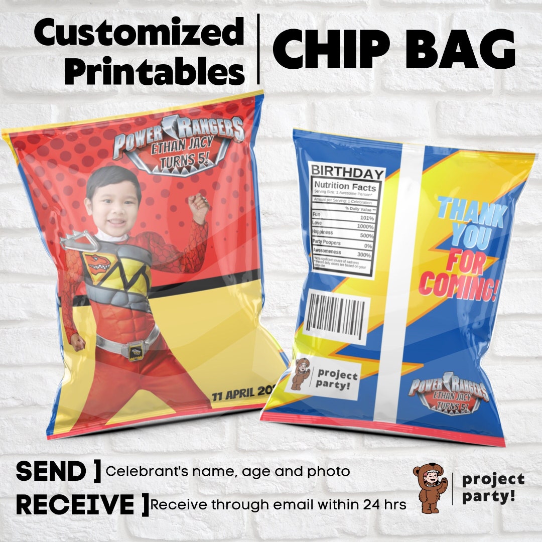 Customized Power Ranger Chip Bag - Etsy