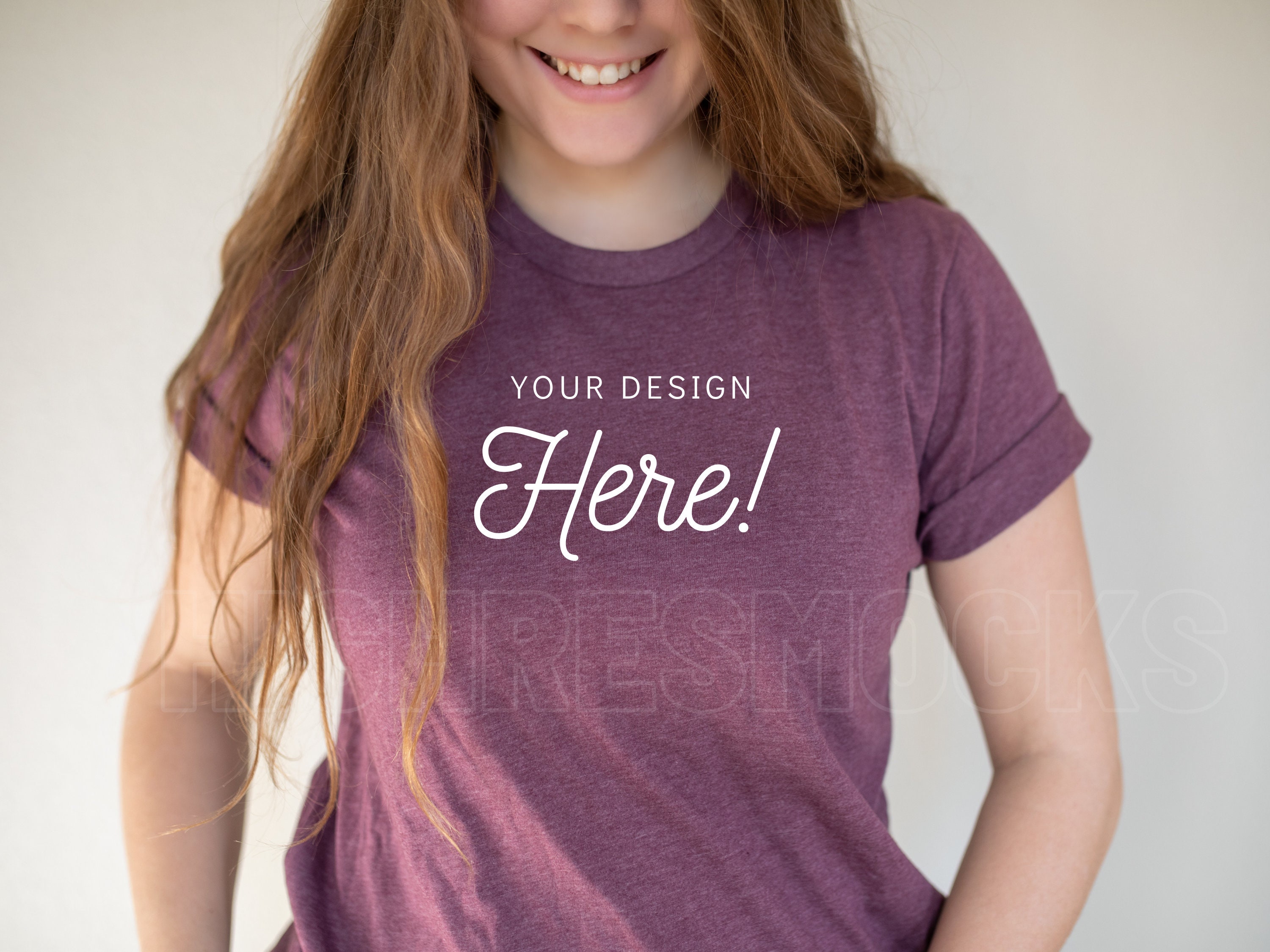 Bella Canvas Heather Maroon 2-pack Mockup Heather Maroon - Etsy