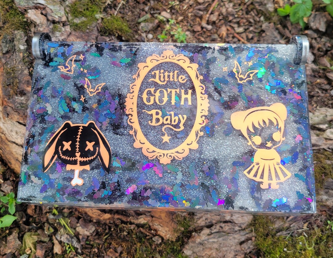 Baby Goth. Box With Opening Lid. Storage Box. Hand-poured Resin ...