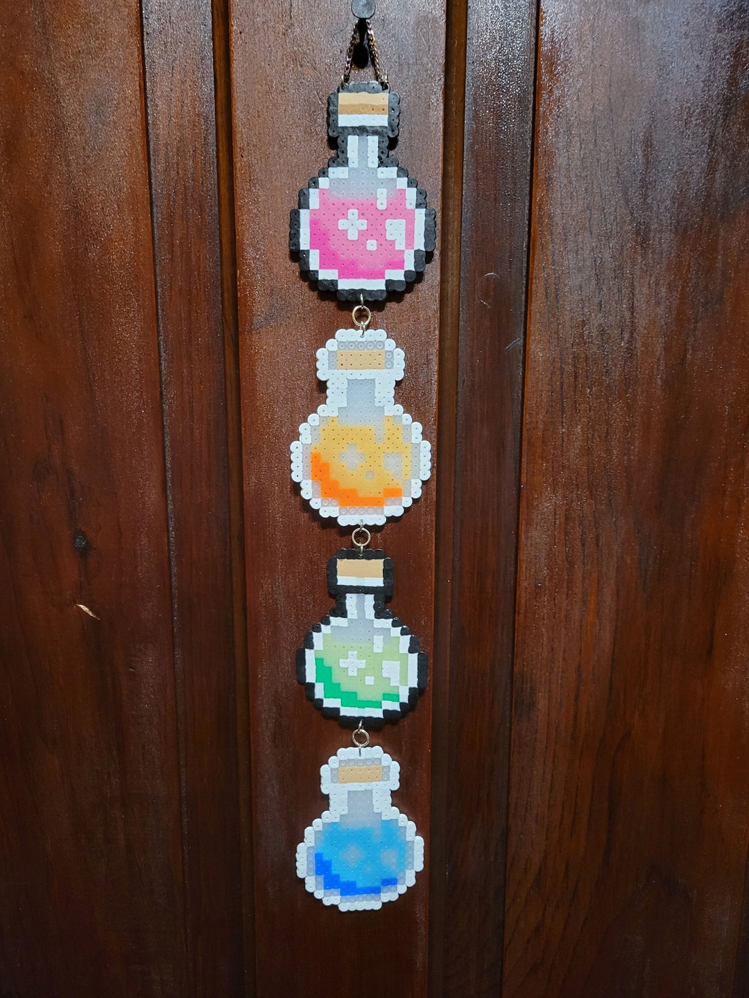 Potion Bottle Wall Hanging Made From Perler Beads. Handmade. Witch ...