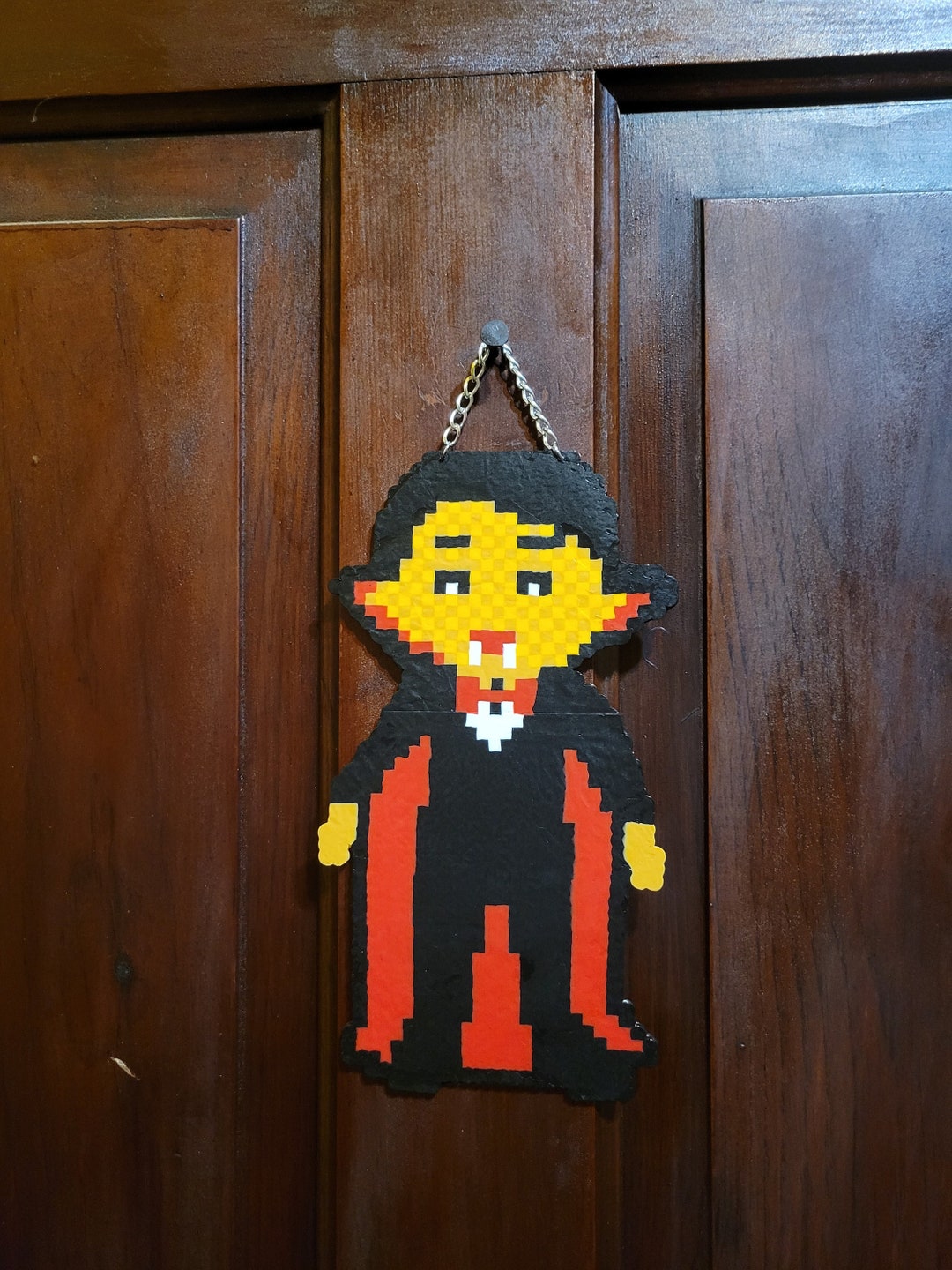 Vampire Wall Hanging Made From Perler Beads. Handmade. Monsters ...