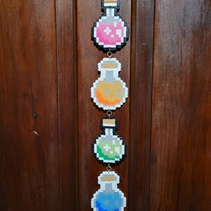 Potion Bottle Wall Hanging Made From Perler Beads. Handmade. Witch ...