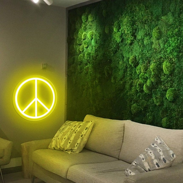 Neon Peace Sign - Etsy