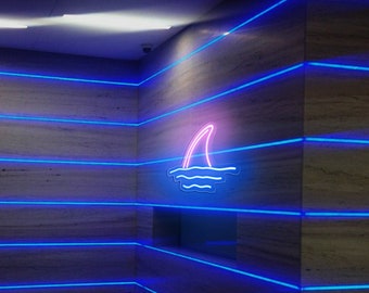 Shark Fin Neon Sign - Etsy